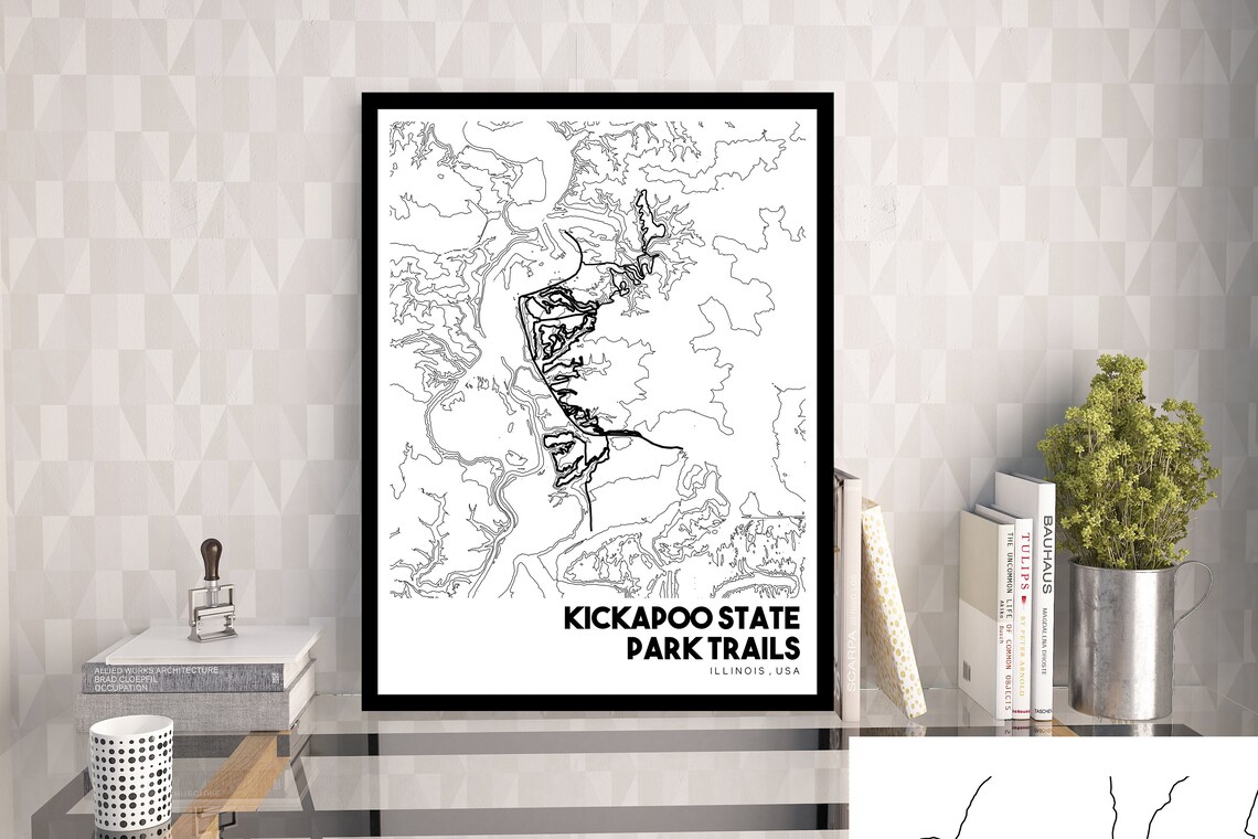 Kickapoo State Park Mountain Bike Trails Map Printable - Etsy