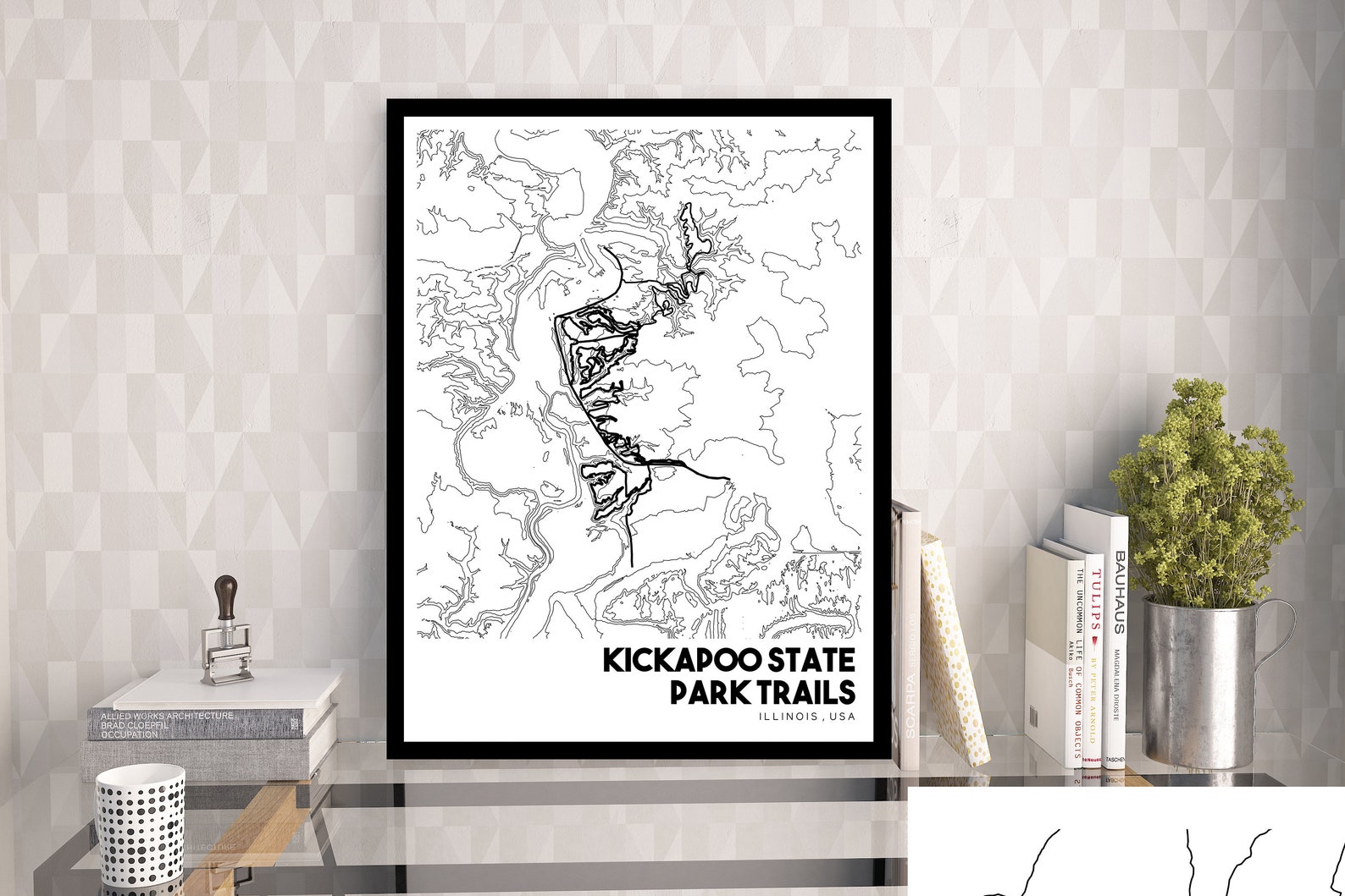 Kickapoo State Park Mountain Bike Trails Map Printable - Etsy
