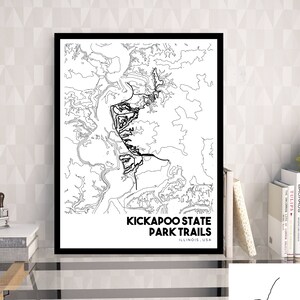 Kickapoo State Park Mountain Bike Trails Map Printable - Etsy