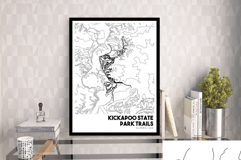 Kickapoo State Park Mountain Bike Trails Map Printable | Etsy