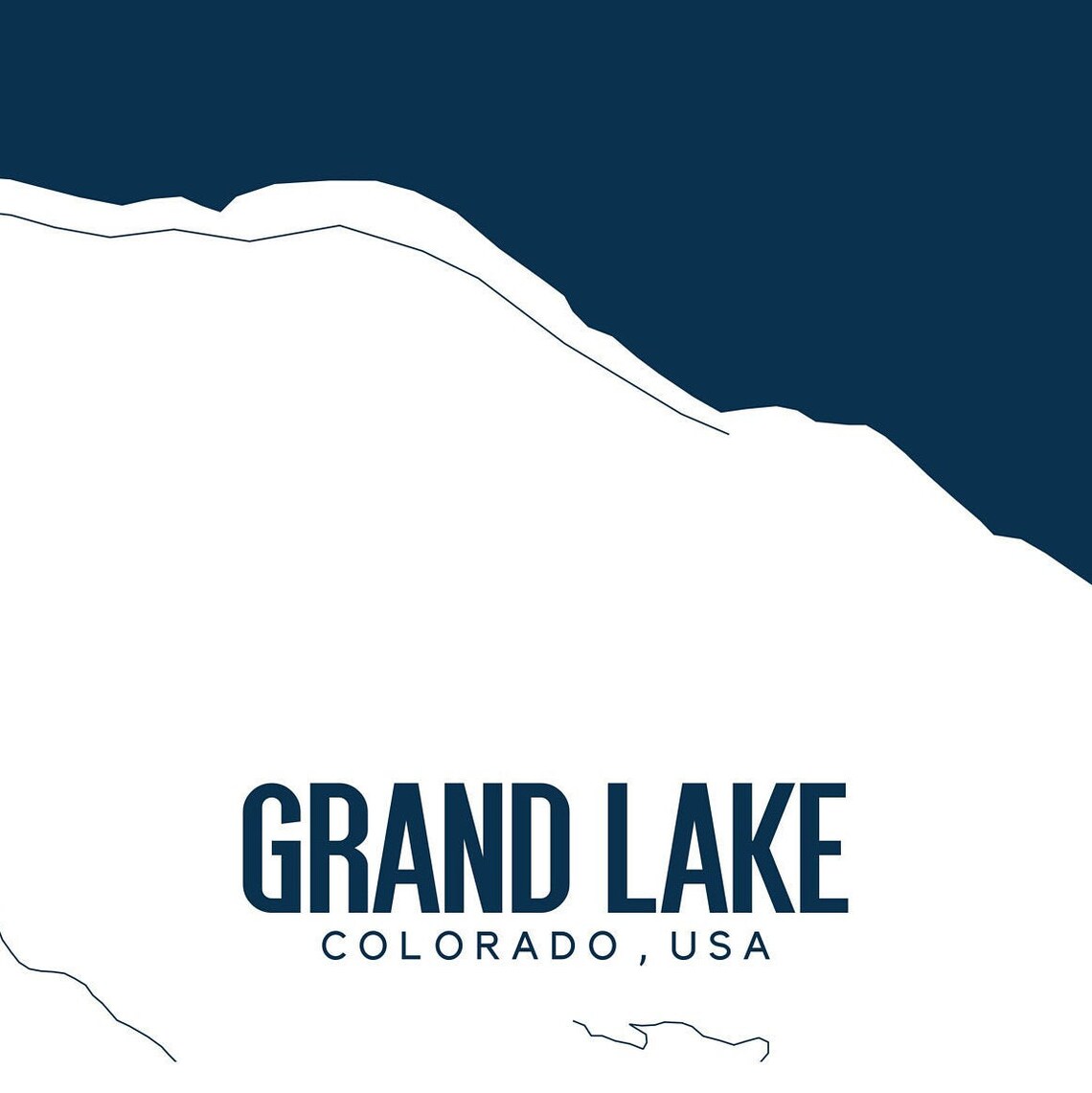 Grand Lake Colorado Printable Map Grand Lake Wall Art - Etsy