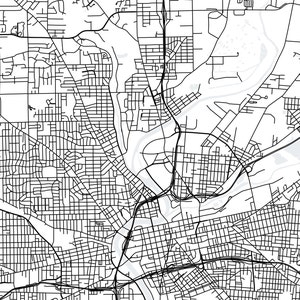 Dayton Map, Dayton Ohio Printable Map, Dayton OH Map, Minimalist Map ...