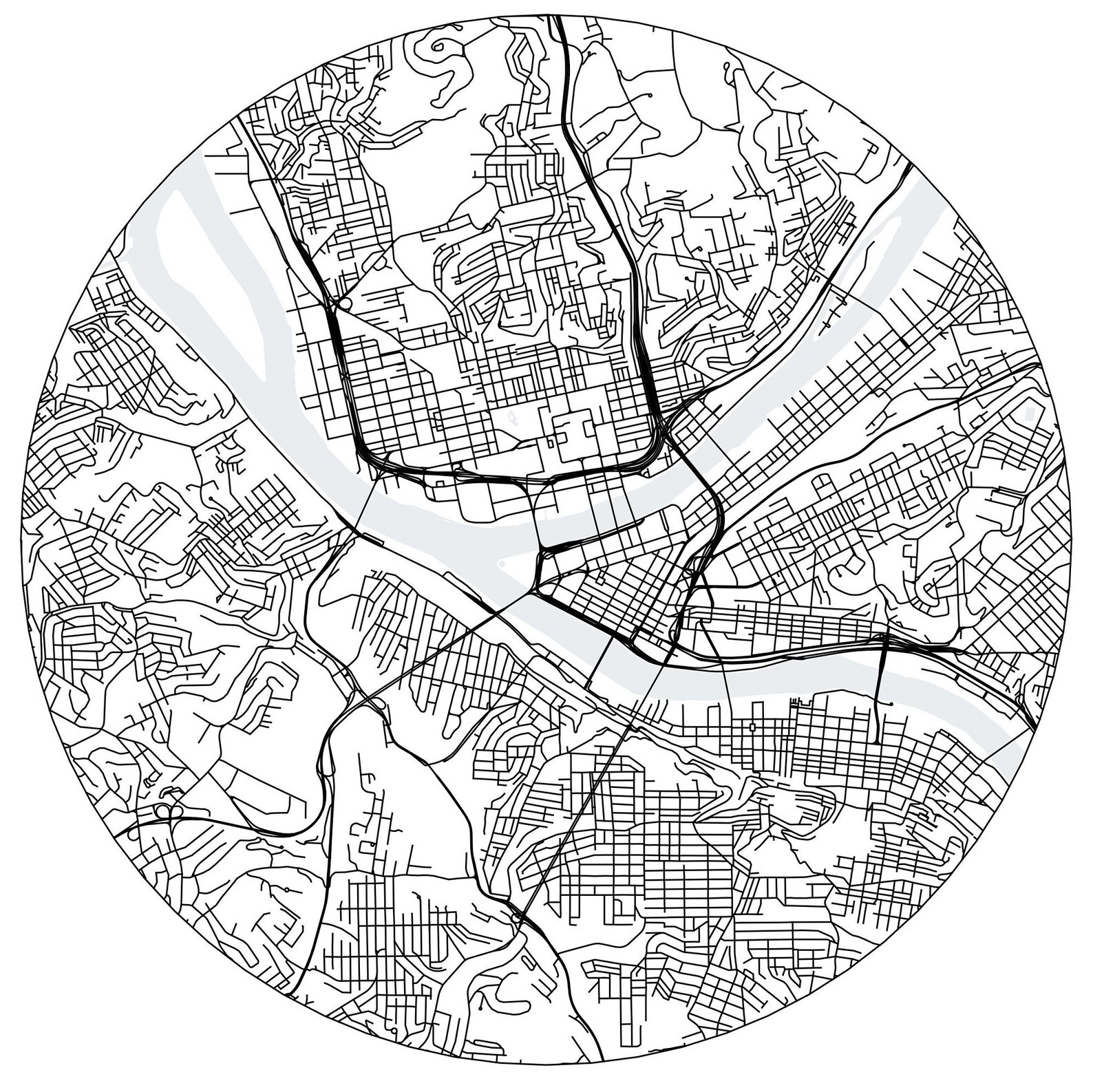 Printable Map Of Pittsburgh