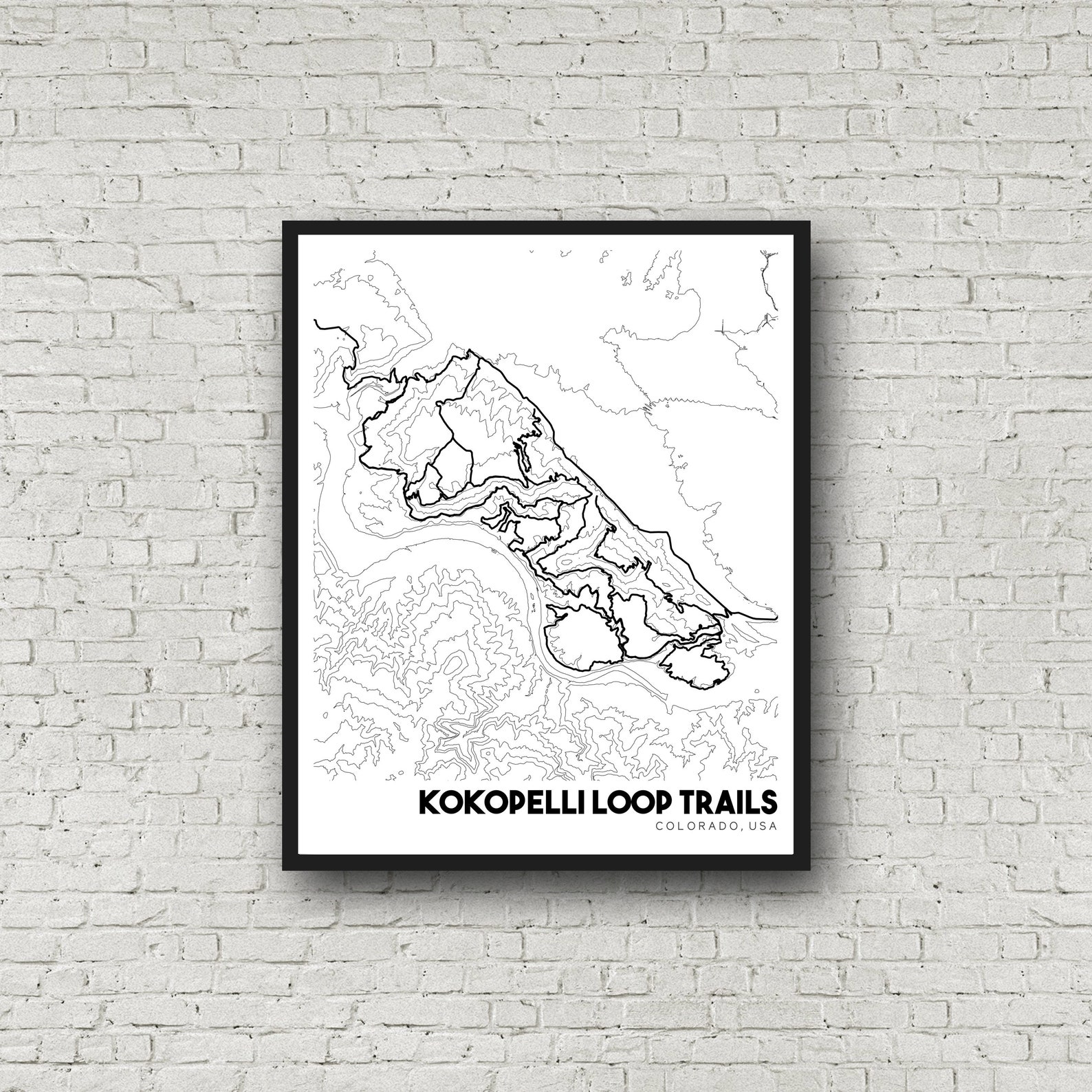 Kokopelli Loop Trails Topographic Map Printable Mountain | Etsy