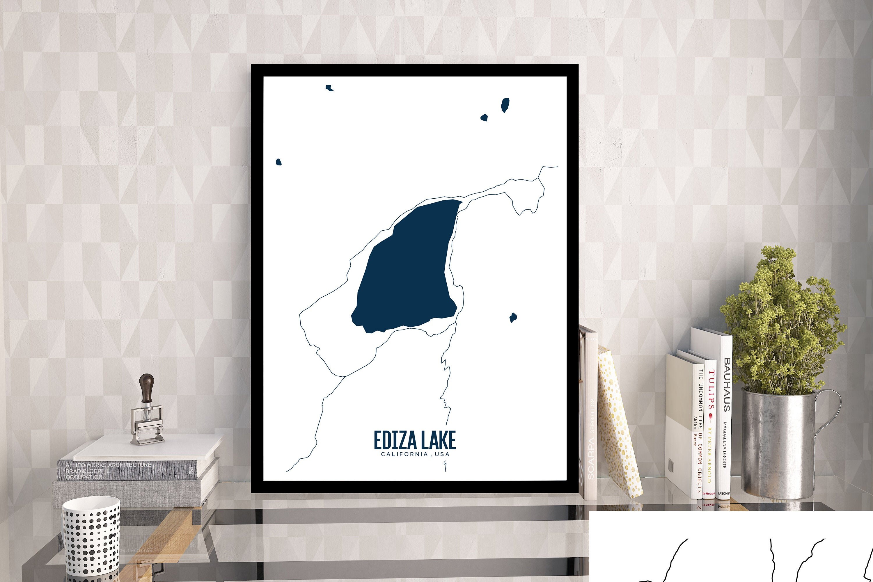 Ediza Lake Printable Map Ediza Lake Wall Art California Map - Etsy