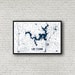 Lake Texoma Texas Printable Map, Lake Texoma Wall Art, Lake Map Art ...
