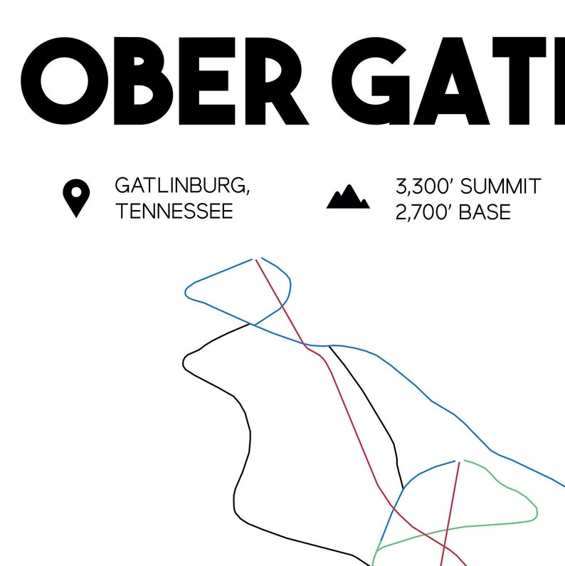 Ober Gatlinburg Printable Ski Trail Map Ober Gatlinburg - Etsy