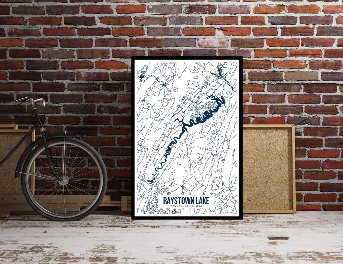 Raystown Lake Pennsylvania Printable Map Raystown Lake Map | Etsy