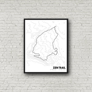 Zen Trail Utah Topographic Map, Printable Mountain Biking Map, MTB ...