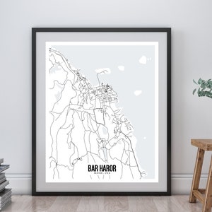 Bar Harbor Maine Map Printable Printable Map for Office - Etsy