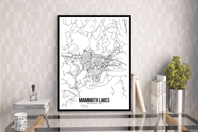 Mammoth Lakes Printable Map Mammoth California Map Poster - Etsy