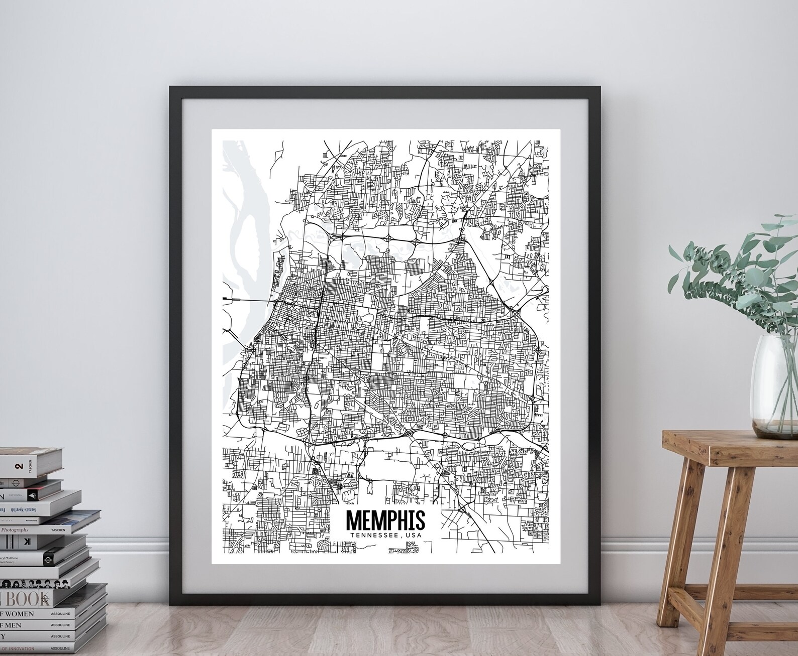 Memphis Tennessee Map Printable Printable Map for Office | Etsy