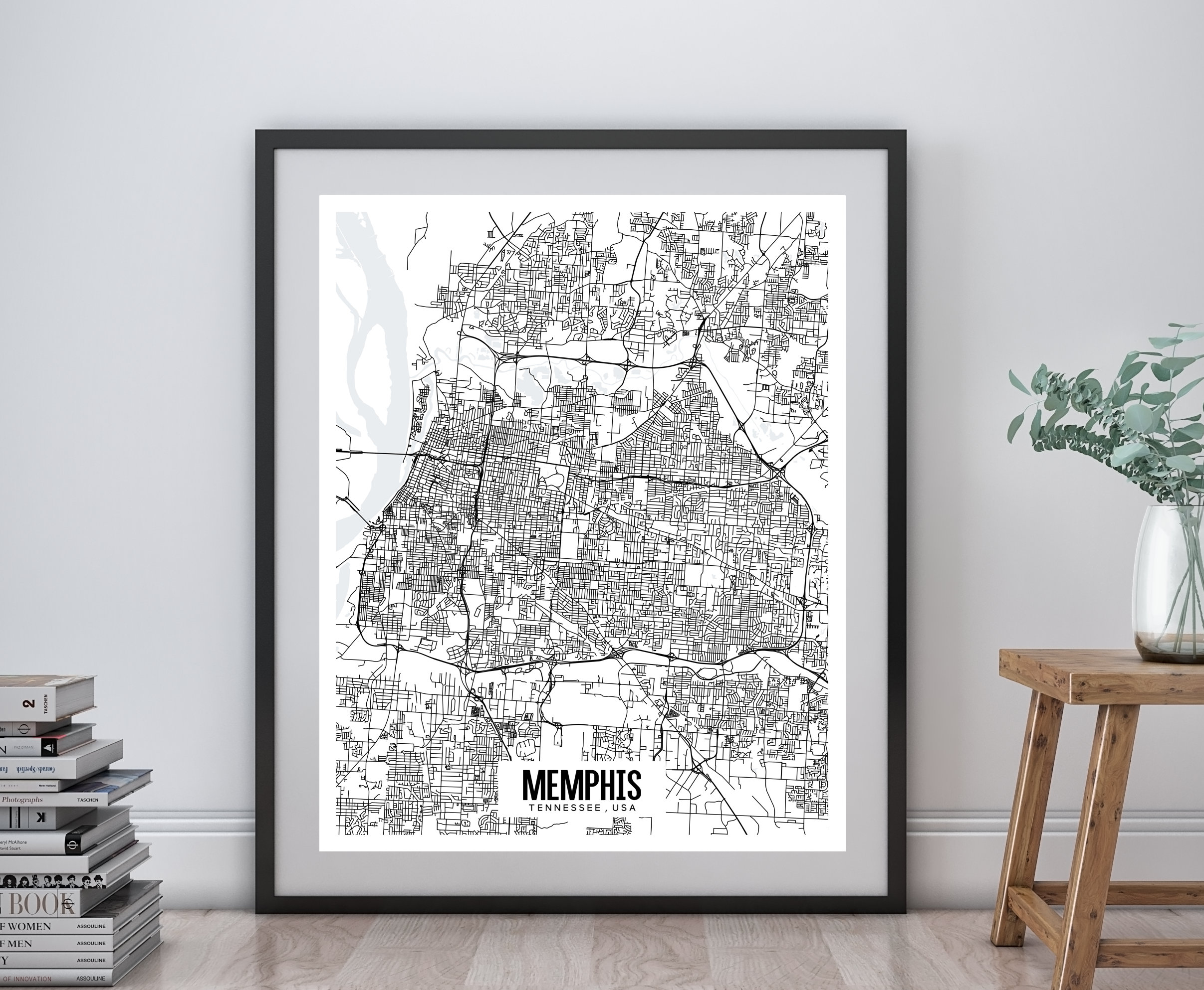 Memphis Tennessee Map Printable Printable Map for Office | Etsy