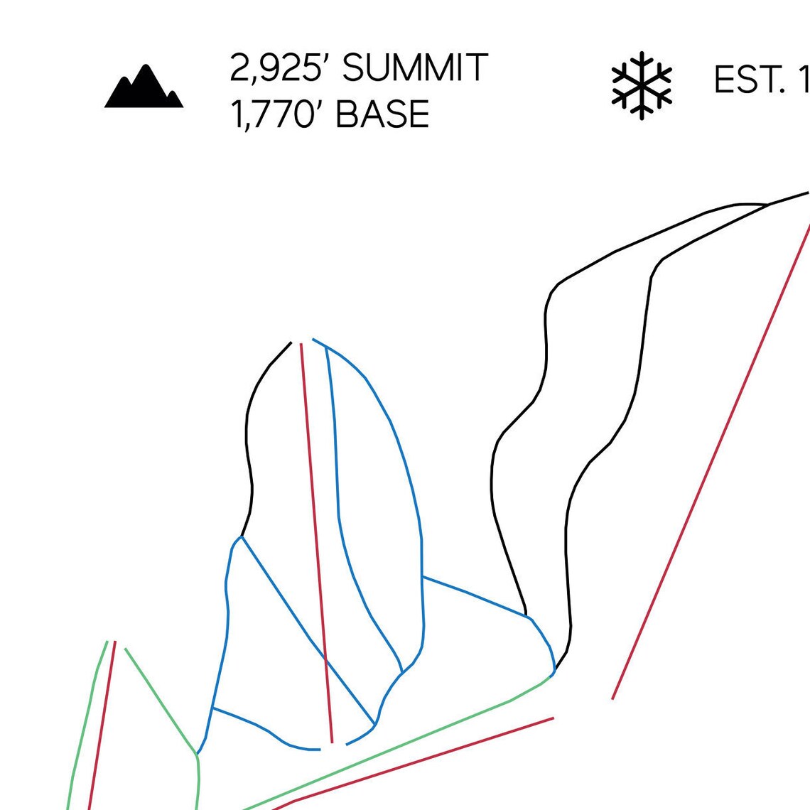 Massanutten Virginia Printable Ski Map | Etsy
