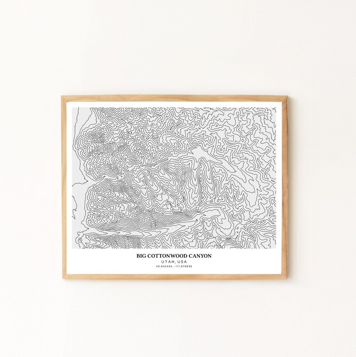 Big Cottonwood Canyon Printable Topographic Map Cottonwood - Etsy