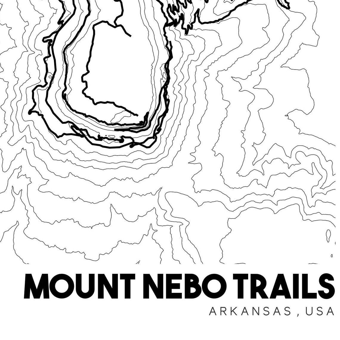 Mount Nebo State Park Trails Topographic Map Printable - Etsy