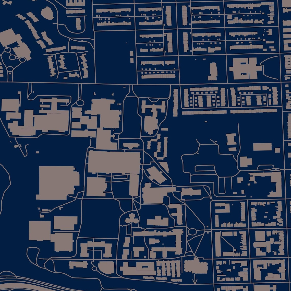 Georgetown Printable Map Georgetown Wall Art DC Wall Art | Etsy