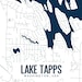 Lake Tapps Washington Printable Map, Lake Tapps Wall Art, Lake Tapps ...
