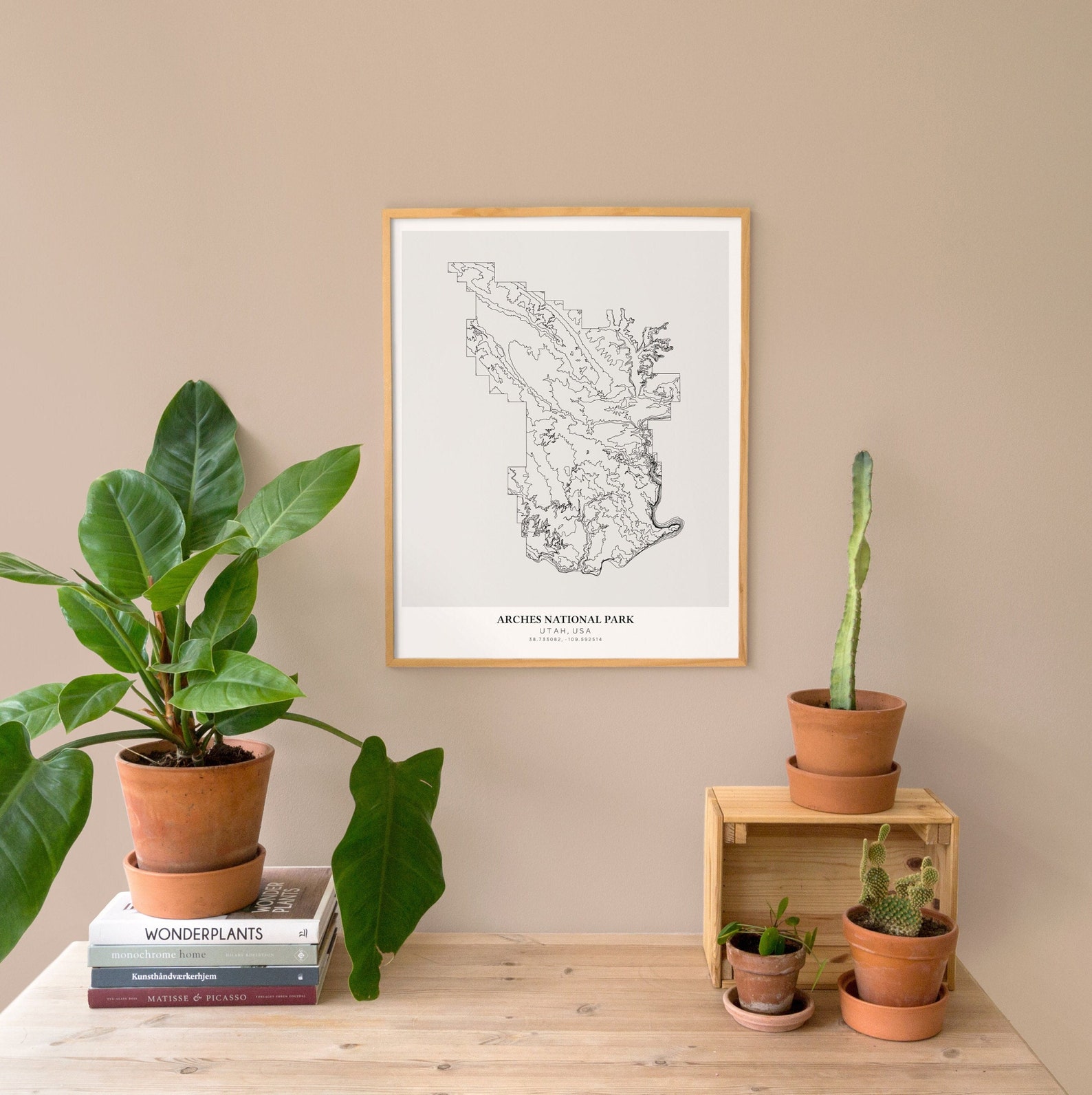 Arches National Park Printable Topographic Map Moab Utah Map - Etsy