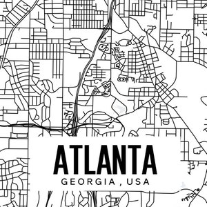 Atlanta Georgia Map Printable, Printable Map for Office, Atlanta ...