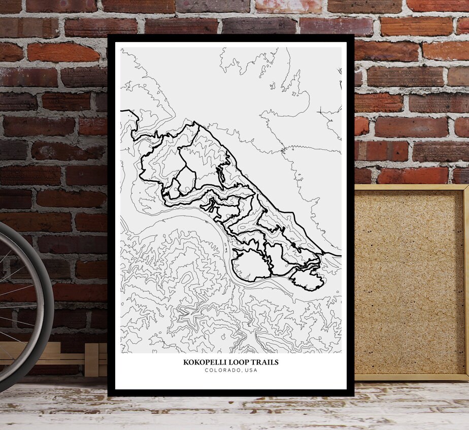 Kokopelli Loop Trails Topographic Map, Printable Mountain Biking Map ...