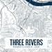Pittsburgh Three Rivers Printable Map, Three Rivers Map, Three Rivers ...