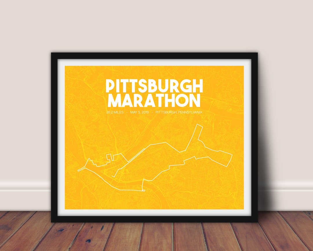 Pittsburgh Marathon Course Map 2019 Marathon Printable Map - Etsy