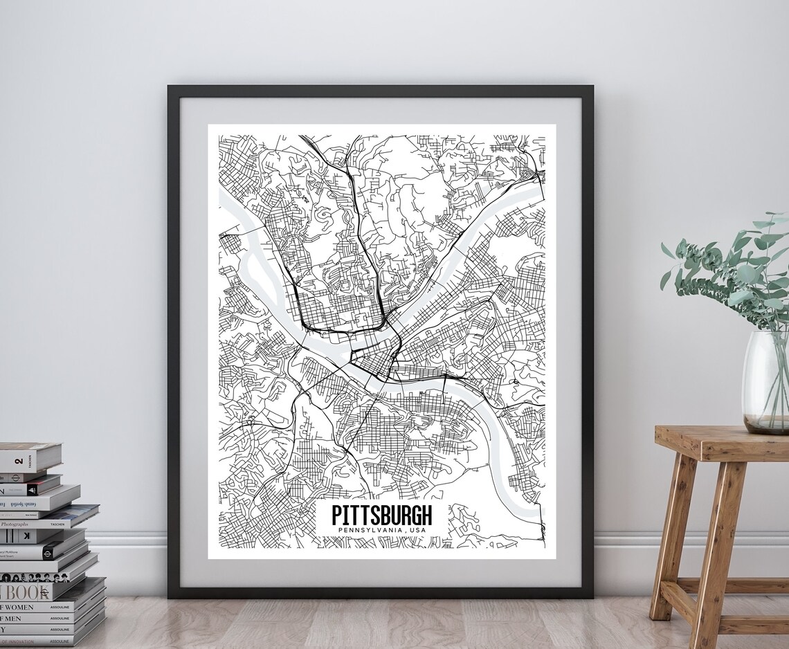 Pittsburgh Pennsylvania Map Printable, Pittsburgh City Map, Pittsburgh ...