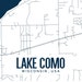 Lake Como Wisconsin Printable Map, Lake Como Wall Art, Wisconsin Map ...
