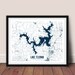Lake Texoma Texas Printable Map, Lake Texoma Wall Art, Lake Map Art ...