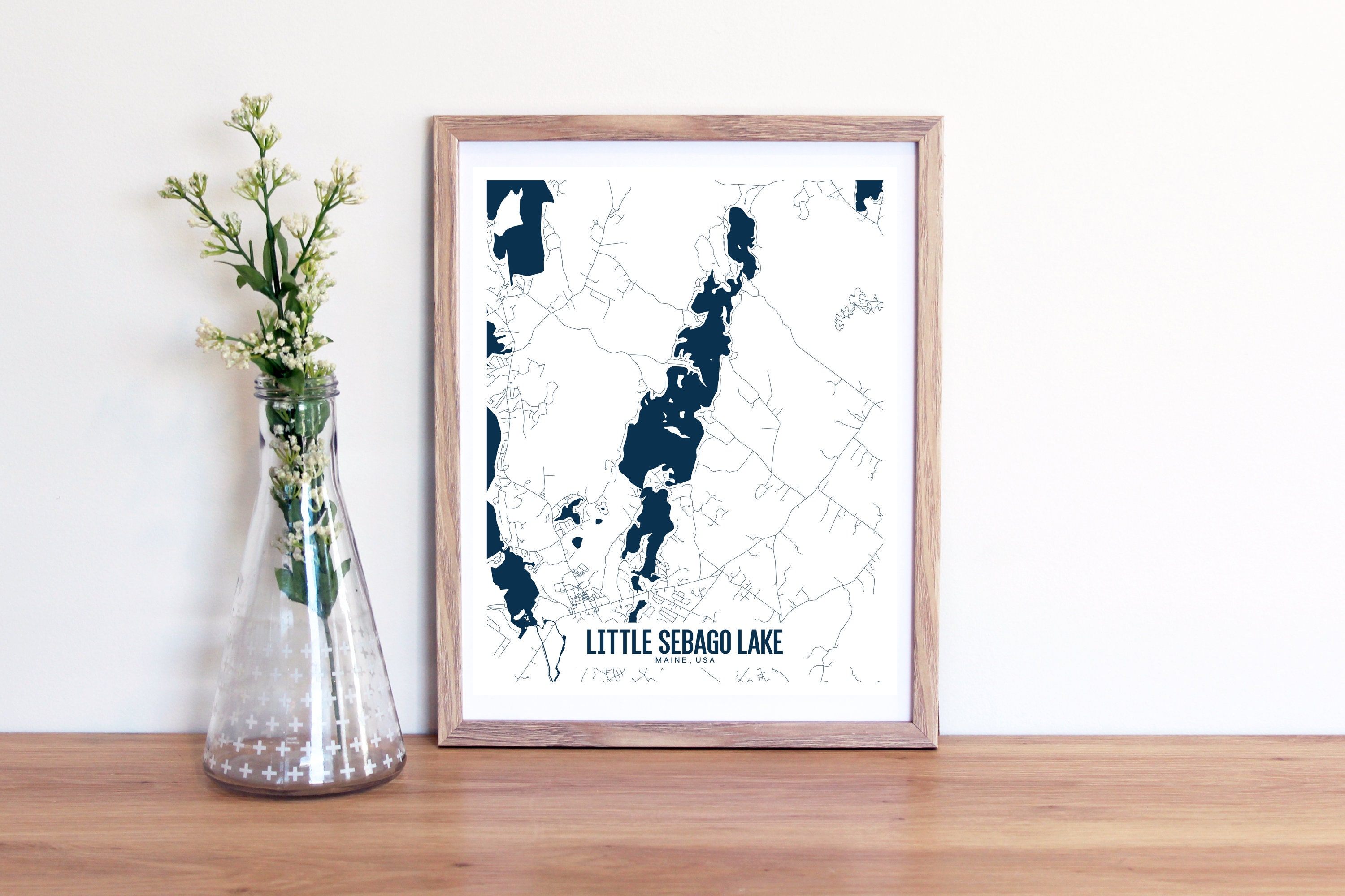 Little Sebago Lake Printable Map Little Sebago Lake Maine | Etsy