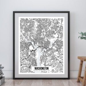 Washington D.C. Map Printable DC City Map Art Washington Map - Etsy