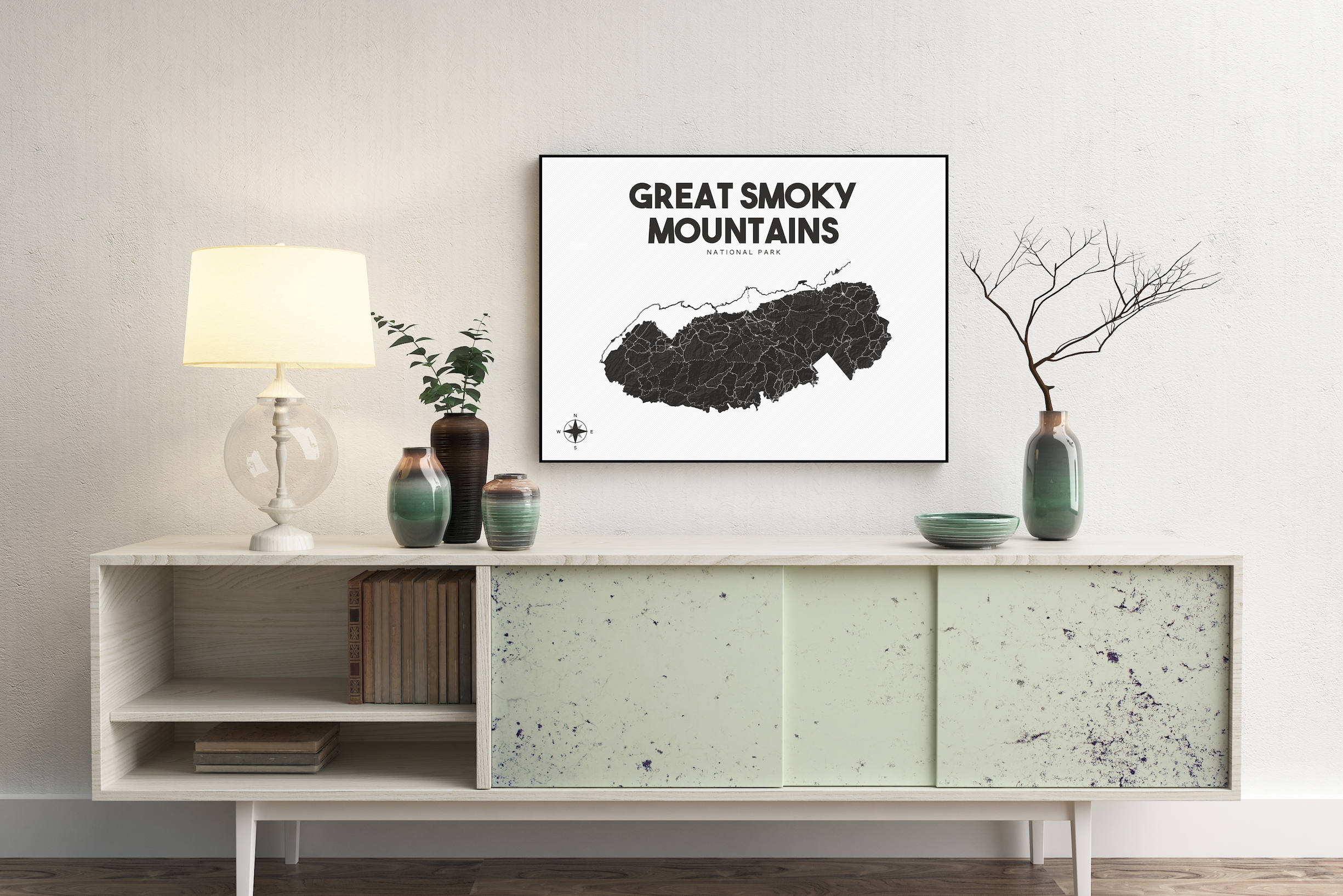 Great Smoky Mountains National Park Map 18"x24", Digital Download ...