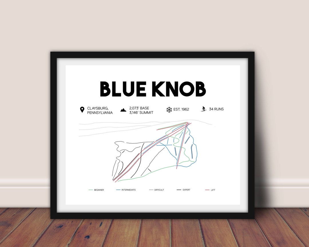 Printable Blue Knob Ski Resort Trail Map - Etsy