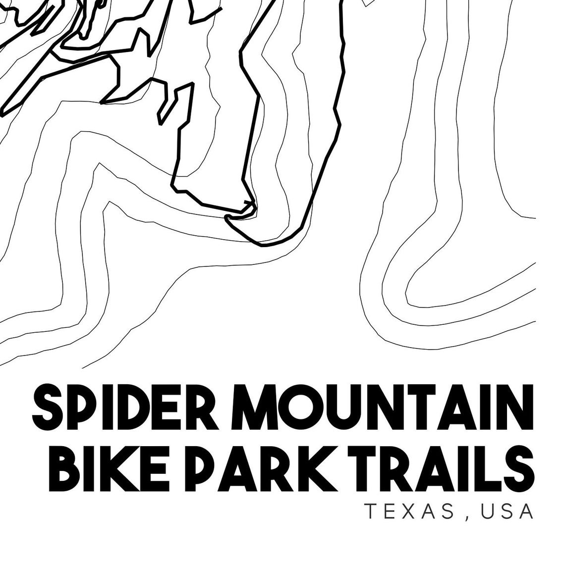 Spider Mountain Trails Topographic Map, Printable Mountain Biking Map ...