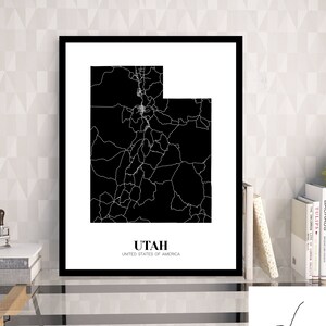 Map of Utah Printable, Utah Map Print, Printable UT Map Poster, Custom ...