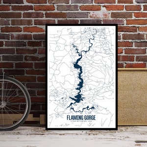 Flaming Gorge Printable Map, Flaming Gorge Utah Map, Flaming Gorge ...