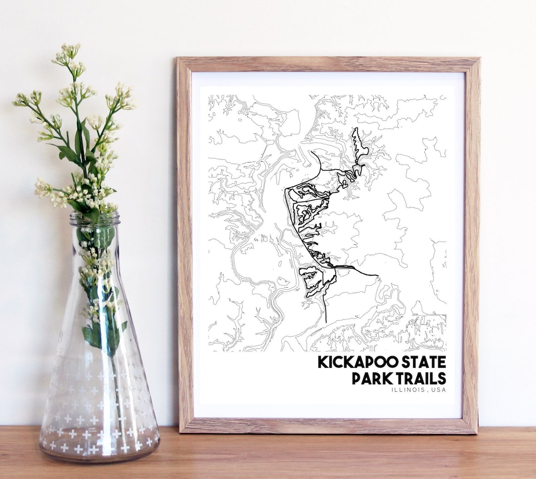 Kickapoo State Park Mountain Bike Trails Map Printable - Etsy
