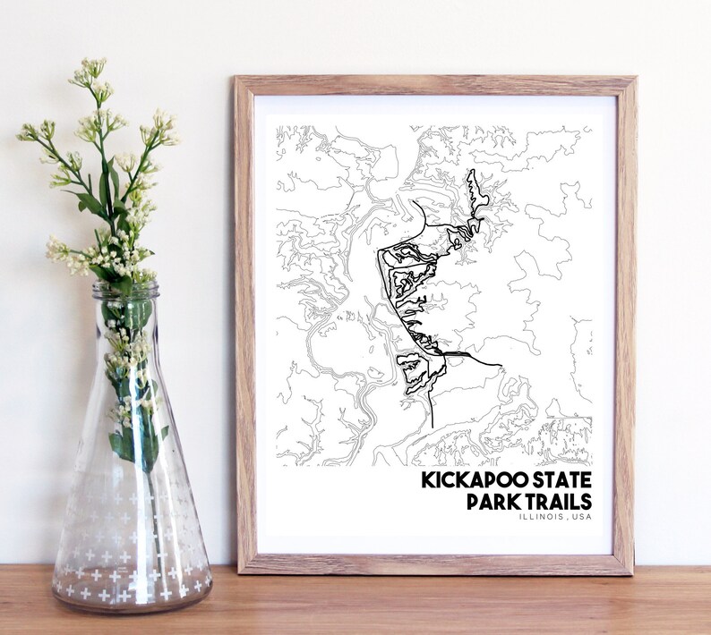 Kickapoo State Park Mountain Bike Trails Map Printable | Etsy
