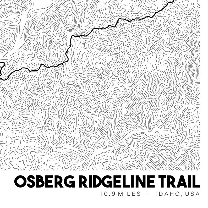 Osberg Ridgeline Trail Colorado Topographic Map Printable | Etsy