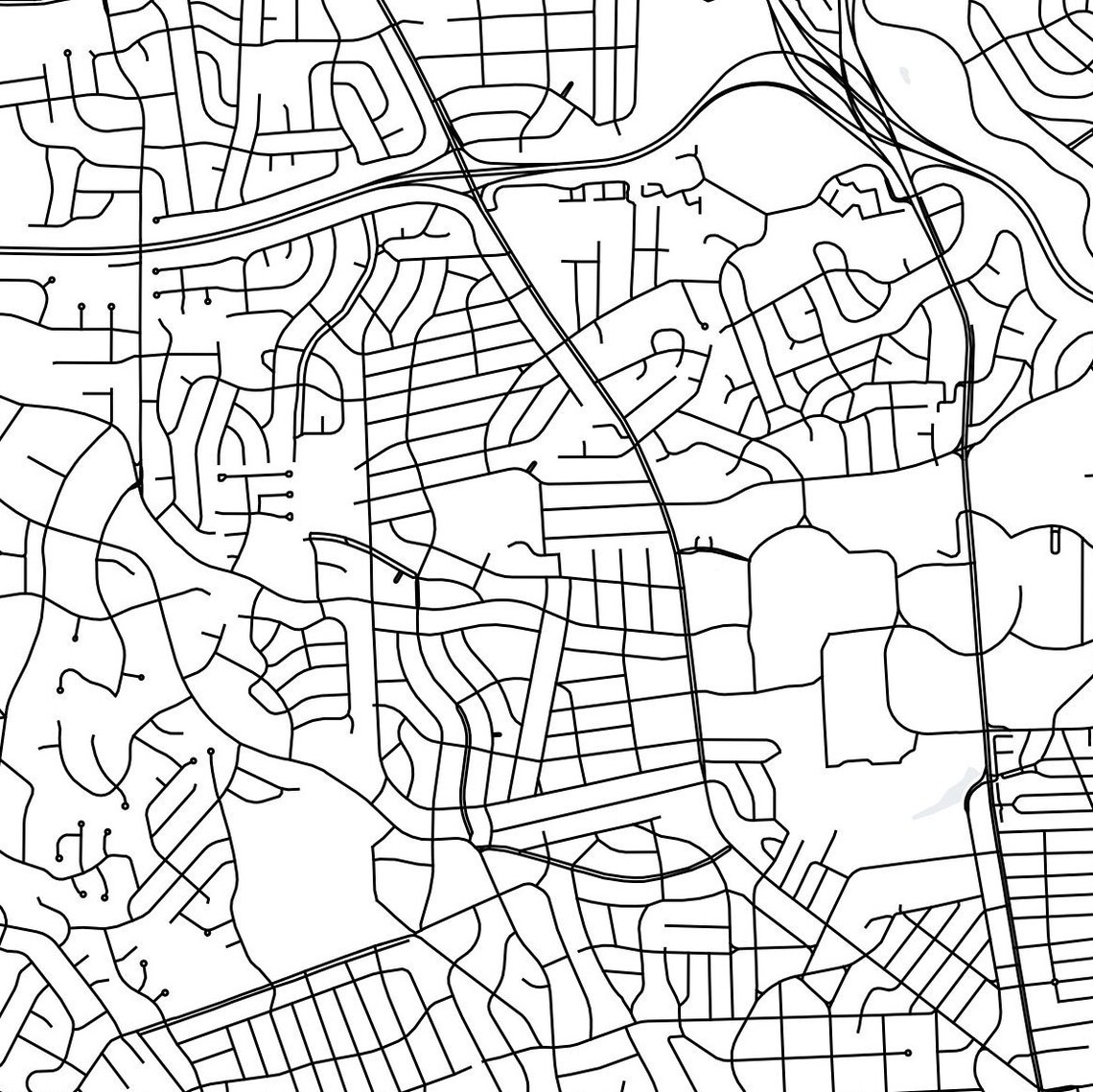 Bethesda Maryland Printable Map Bethesda Map Print Maryland | Etsy