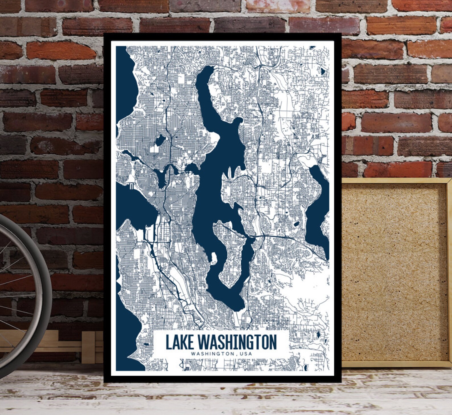 Lake Washington Printable Map Lake Washington Seattle Map - Etsy Israel