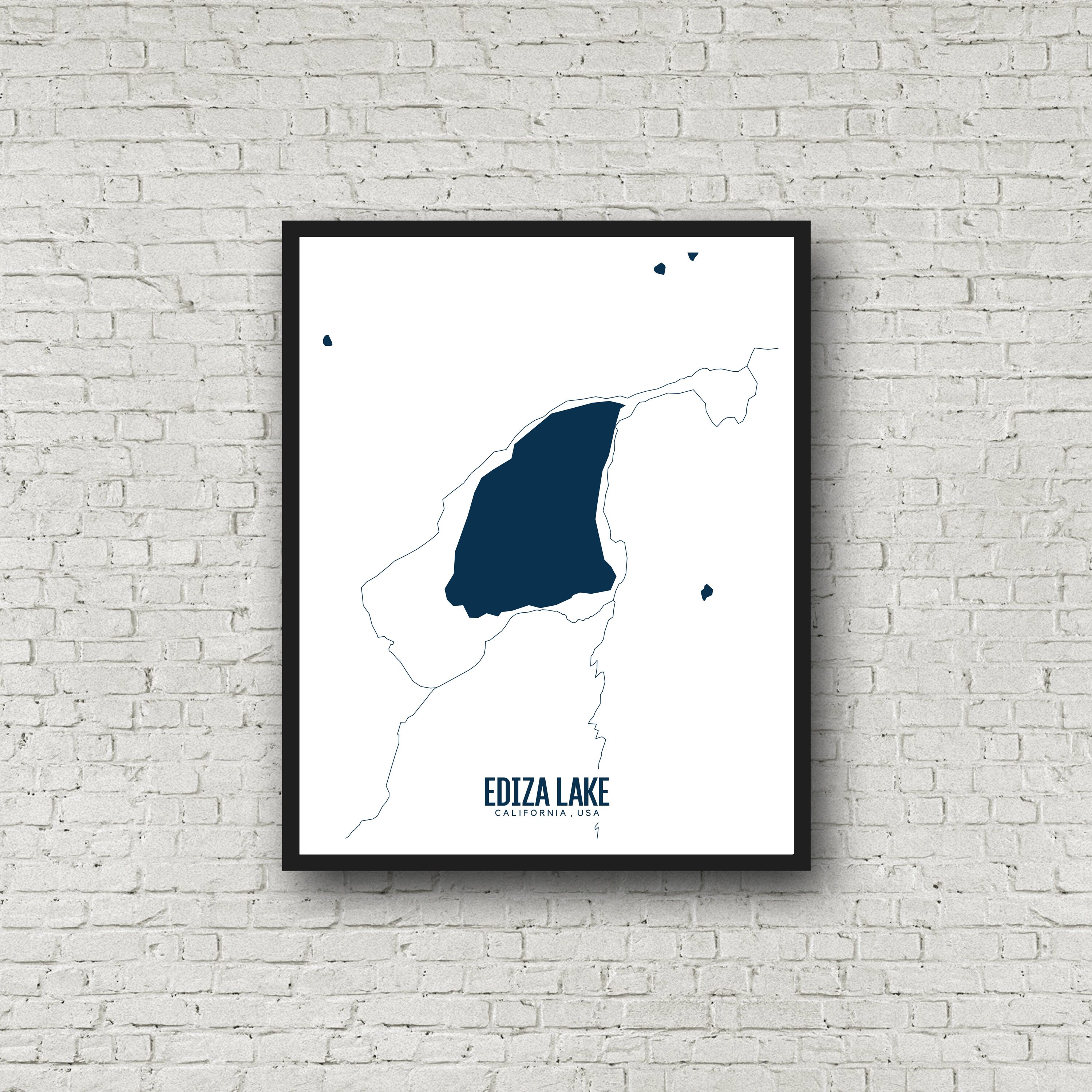 Ediza Lake Printable Map, Ediza Lake Wall Art, California Map Art ...