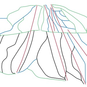 Cascade Mountain Printable Ski Map 16x20 Cascade Mountain - Etsy