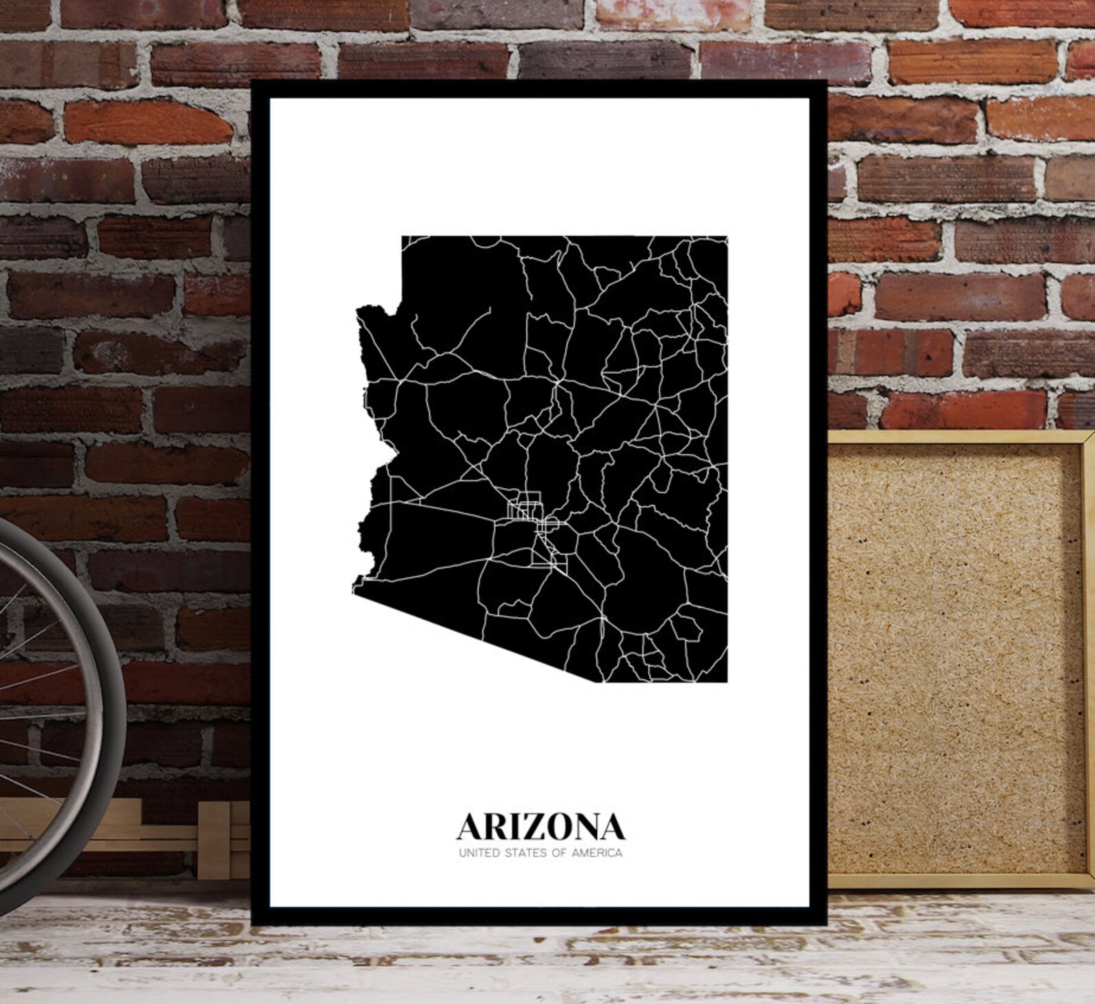 Map of Arizona Printable Arizona Map Print Printable AR Map - Etsy