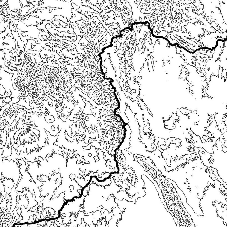 Colorado Trail Printable Hiking Map Colorado Topographic Map - Etsy
