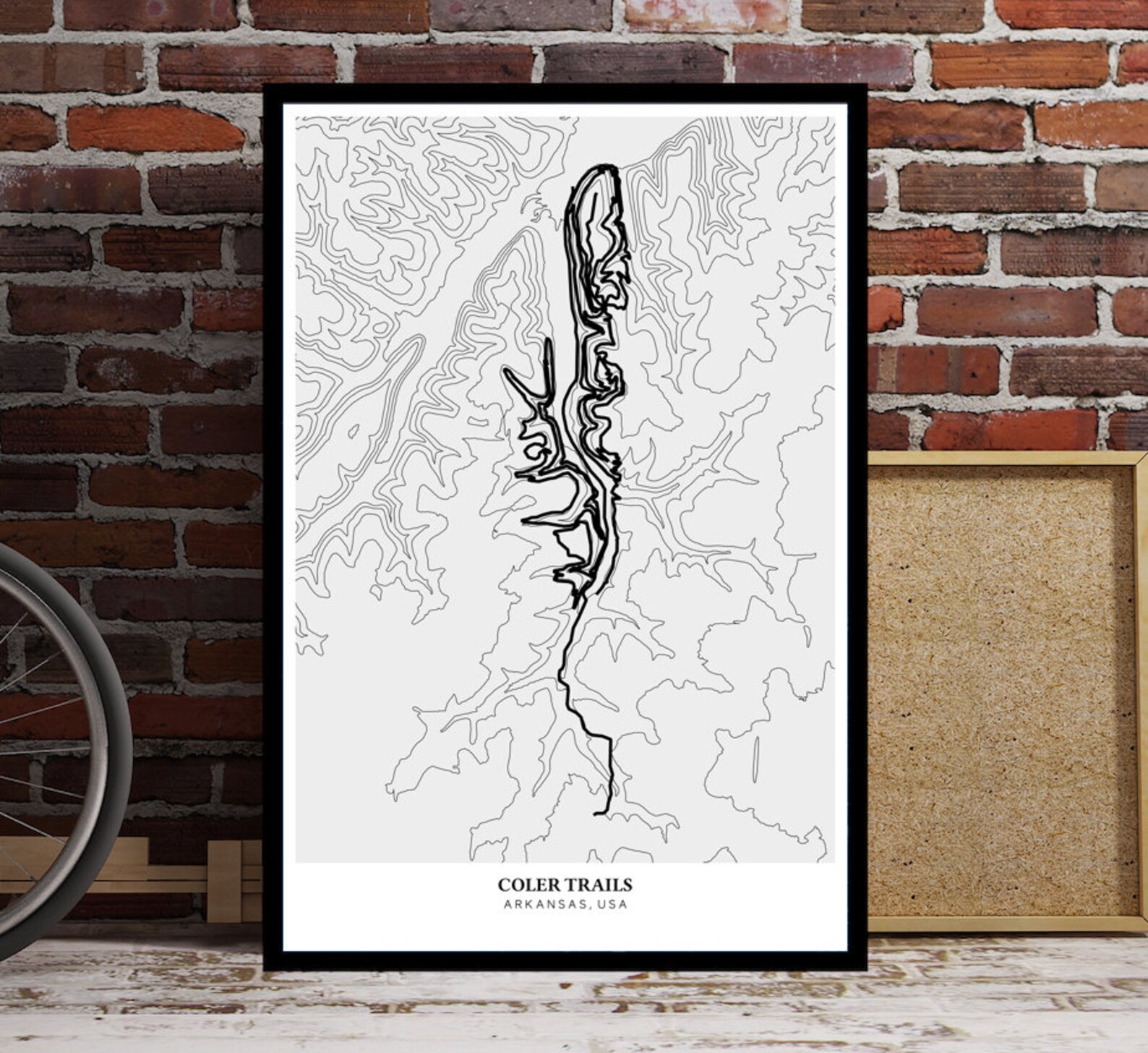 Coler Trails Topographic Map Printable Mountain Biking Map | Etsy