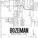 Bozeman Montana Map Printable Montana Map Art Bozeman Map - Etsy