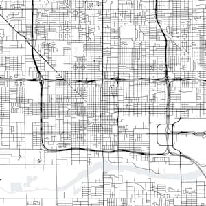 Phoenix Arizona Map Printable Phoenix Map Art AZ Map Art | Etsy