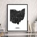 Map of Ohio, Printable Ohio Map, Printable OH Map Poster, Custom Map ...
